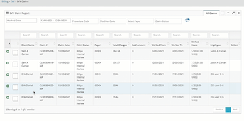 EVV Claims