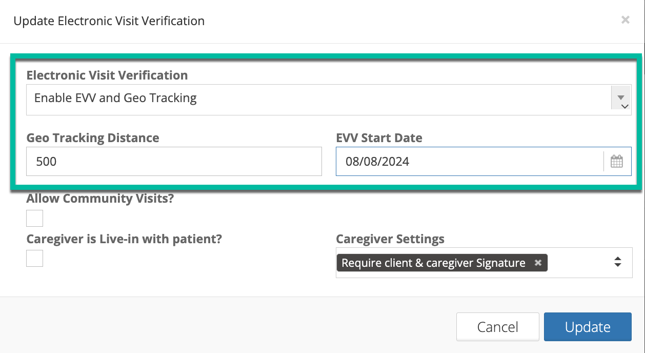 MN EVV Setup in Billiyo