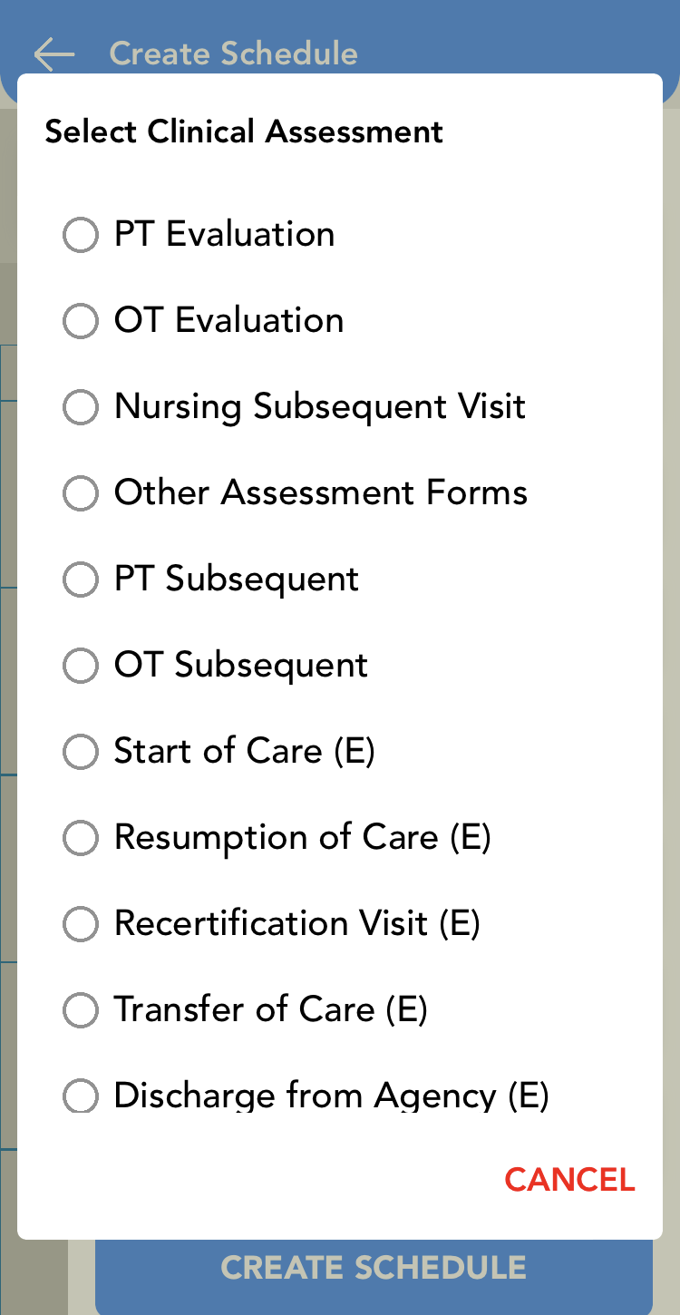 Creating a QP Visit in the Clinical App