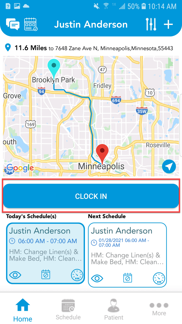 Caregiver App (EVV & Clock In/Out)