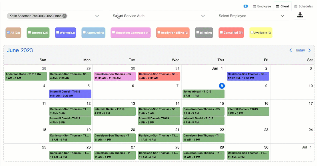 Q & A Scheduling